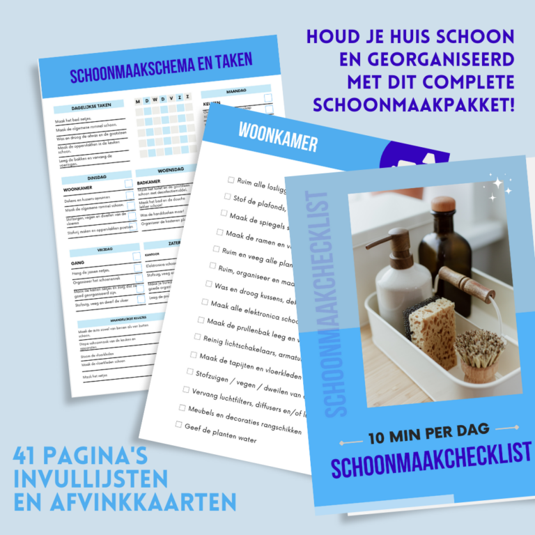 Met deze schoonmaak schema's krijg je wel een opgeruimd huis.